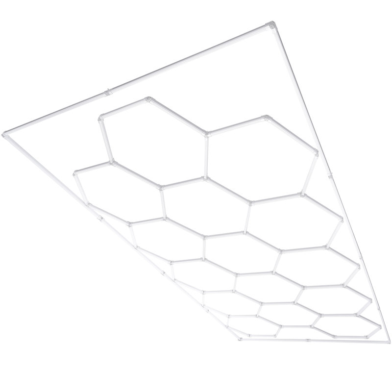 Ivy Bronx Hexagon Garage Lights 66300LM 15 Grids Honeycomb LED Shop Ceiling Light | Wayfair